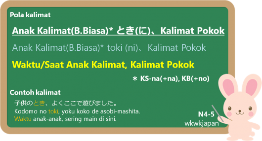 Toki (ni)「～とき (に)、～」 | Belajar Bahasa Jepang Online | wkwkjapan