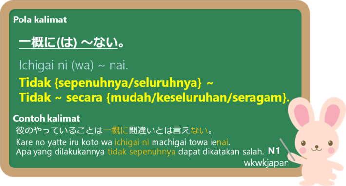 一概に ～ない (ichigai ni ~nai) dalam Bahasa Jepang | Belajar Bahasa Jepang ...