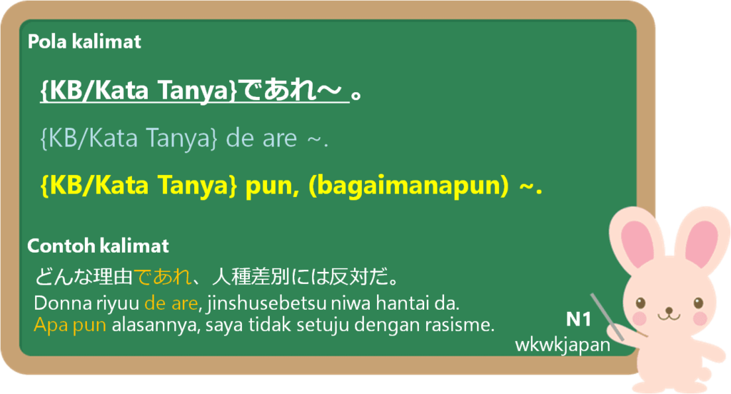 であれ (de are) / であろうと (de aroo to) dalam Bahasa Jepang | Belajar Bahasa ...