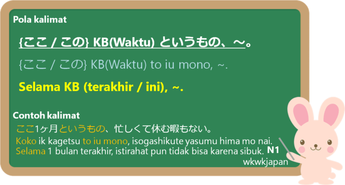 {ここ / この} というもの (koko / kono to iu mono) dalam Bahasa Jepang | Belajar ...