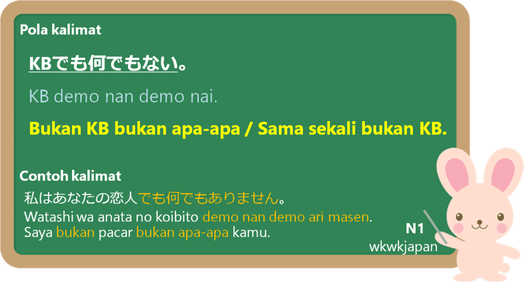 でも何でもない (demo nan demo nai) dalam Bahasa Jepang | Belajar Bahasa Jepang ...