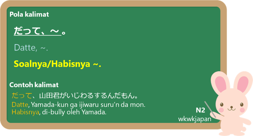 だって (datte) dalam Bahasa Jepang | Belajar Bahasa Jepang Online | wkwkjapan