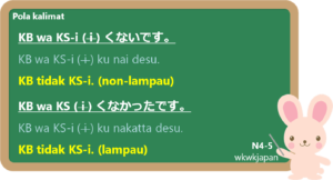 くないです (ku nai desu) dan じゃないです (ja nai desu) dalam Kalimat Kata Sifat Negatif | Belajar Bahasa ...